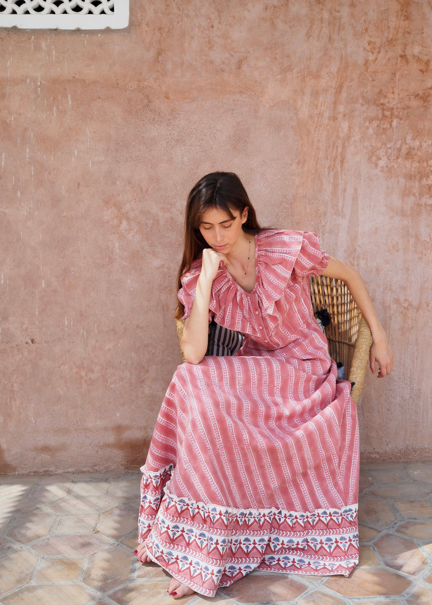 Handloom Pink Aria Dress – Kapara London