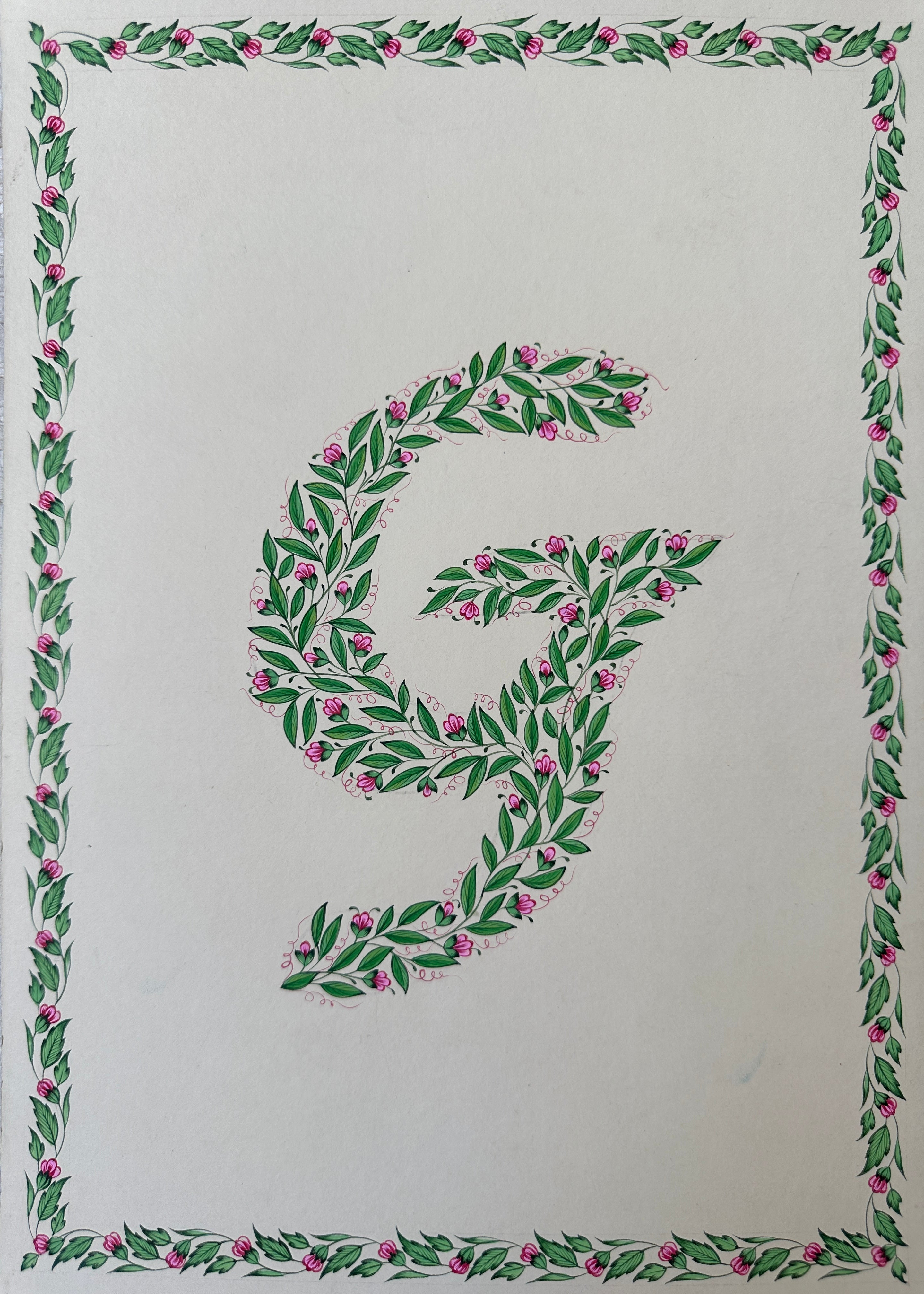 Floral initial Painting (3) – Kapara London
