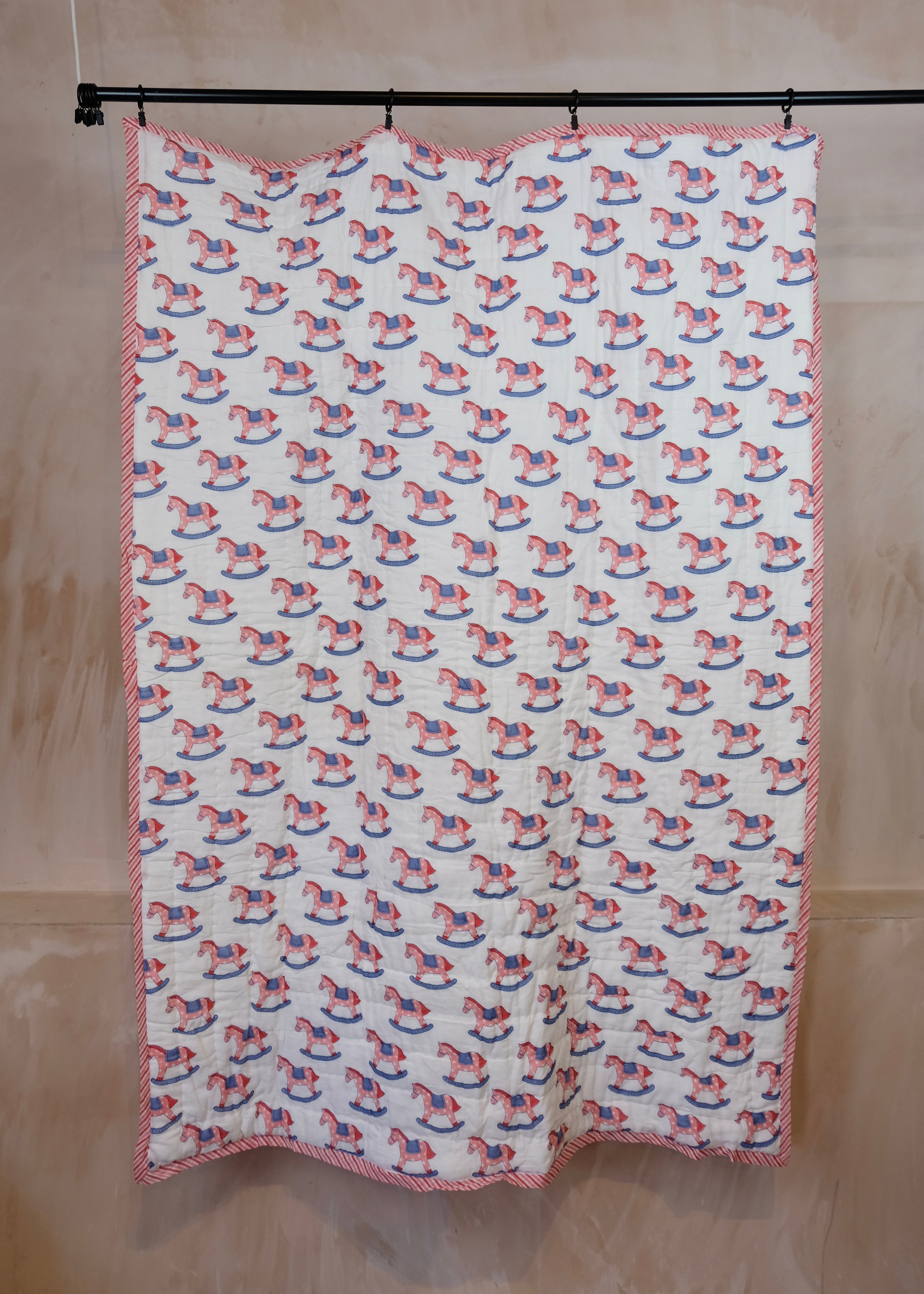 Large Rocking Horse Cot / Toddler Quilt – Kapara London